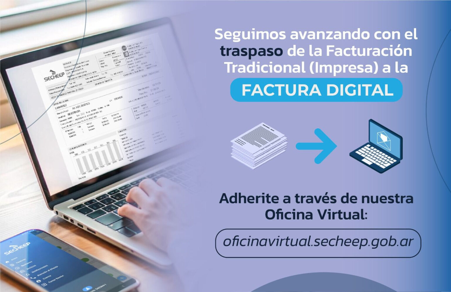 Recuerdan cómo adherirse a la factura digital de Secheep, a través de ...